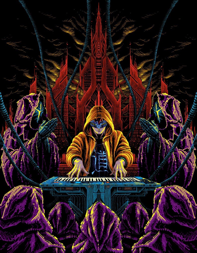 Cyber Temple Backdrop - GlobalSect